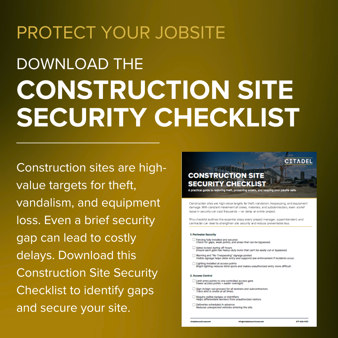 Construction Site Security Checklist